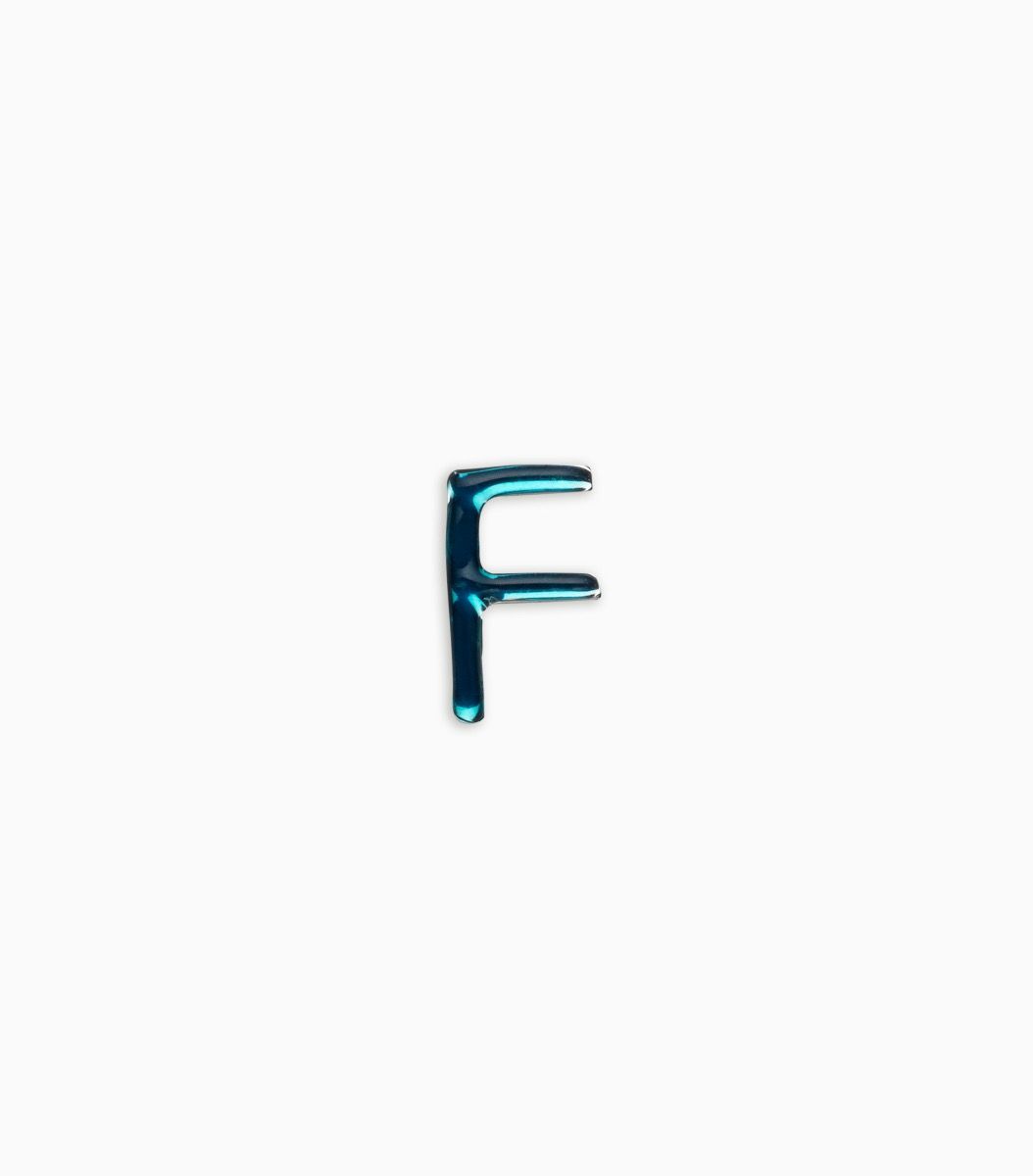 Enamel Letter F – Gin and The Banker
